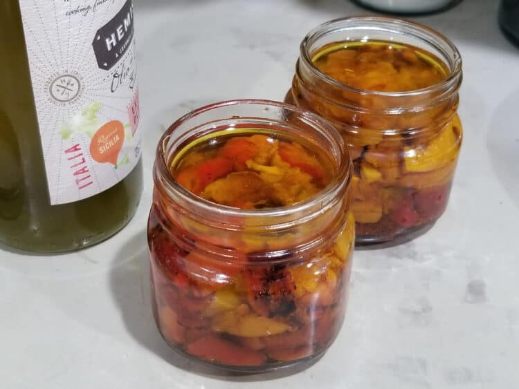 Preserving Roasted Peppers in Oil | A Farm Girl in the Making