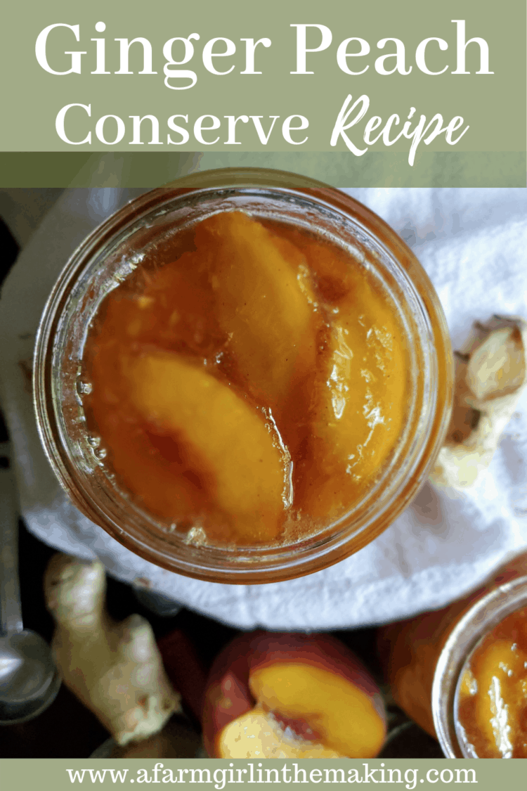 Ginger Peach Conserve Recipe | Canning Tips | A Farm Girl in the Making