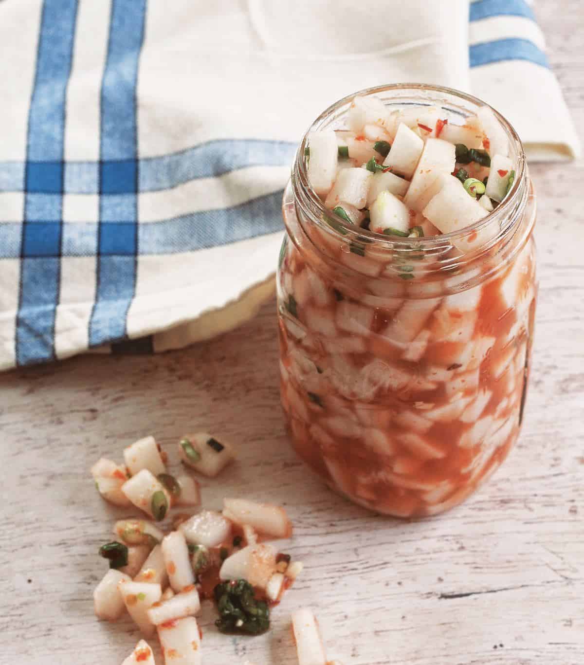 Daikon Radish Kimchi an Easy Kimchi Recipe | A Farm Girl in the Making