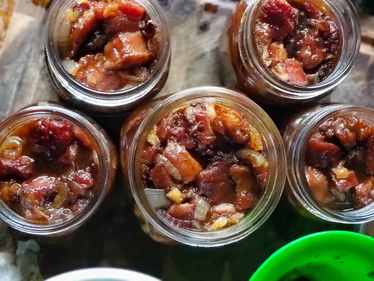 Canning Maple Bacon Jam with Bourbon | A Farm Girl in the Making