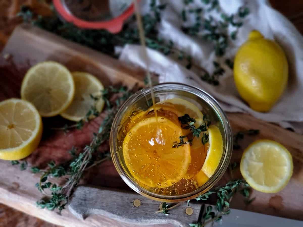 Honey Lemon Cough Syrup Recipe with Thyme | A Farm Girl in the Making